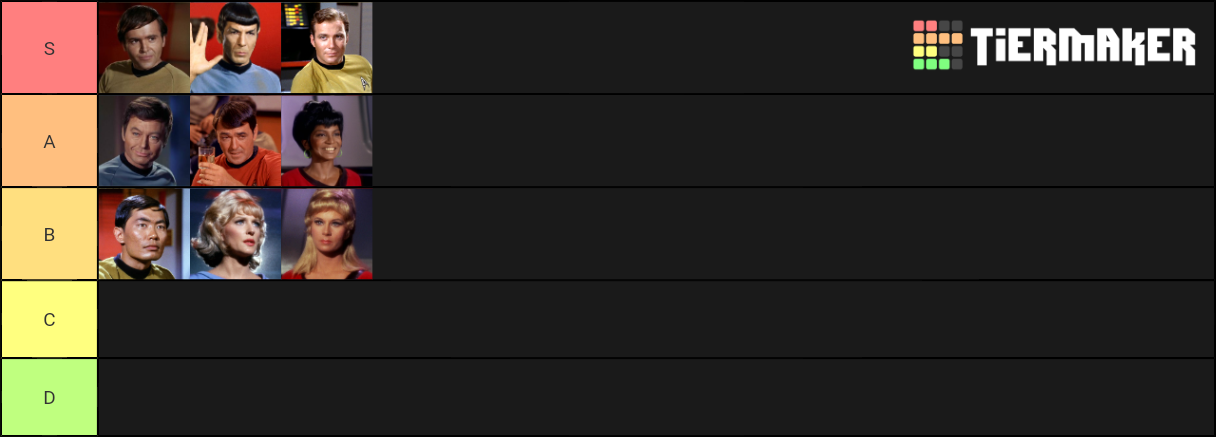 Star Trek TOS Characters Tier List (Community Rankings) - TierMaker