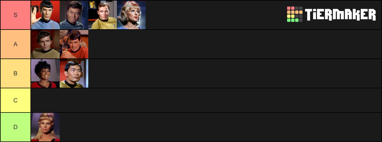 Star Trek TOS Characters Tier List (Community Rankings) - TierMaker