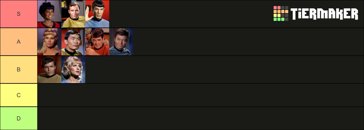 Star Trek TOS Characters Tier List (Community Rankings) - TierMaker