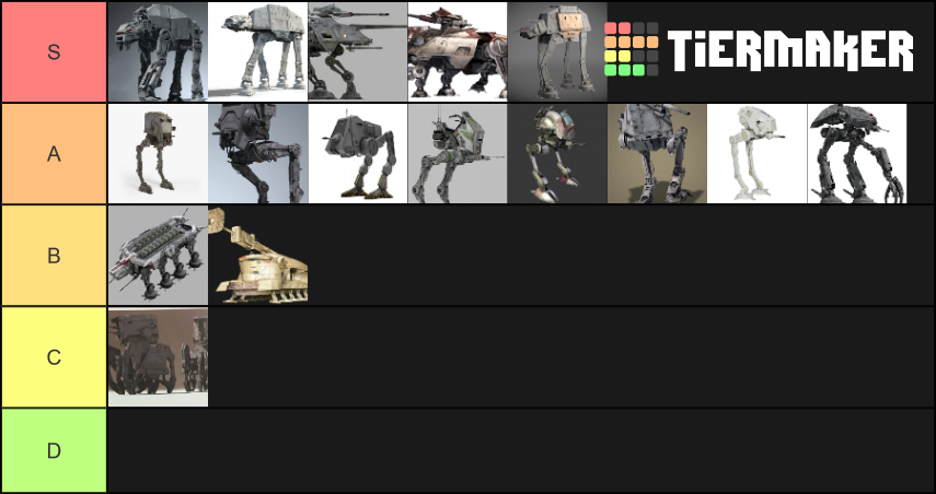 star wars walkers Tier List (Community Rankings) - TierMaker