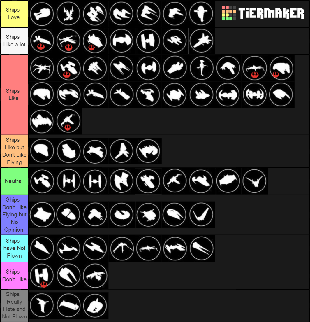 Star Wars: X Wing 2.0 Ship Tier List (Community Rankings) - TierMaker