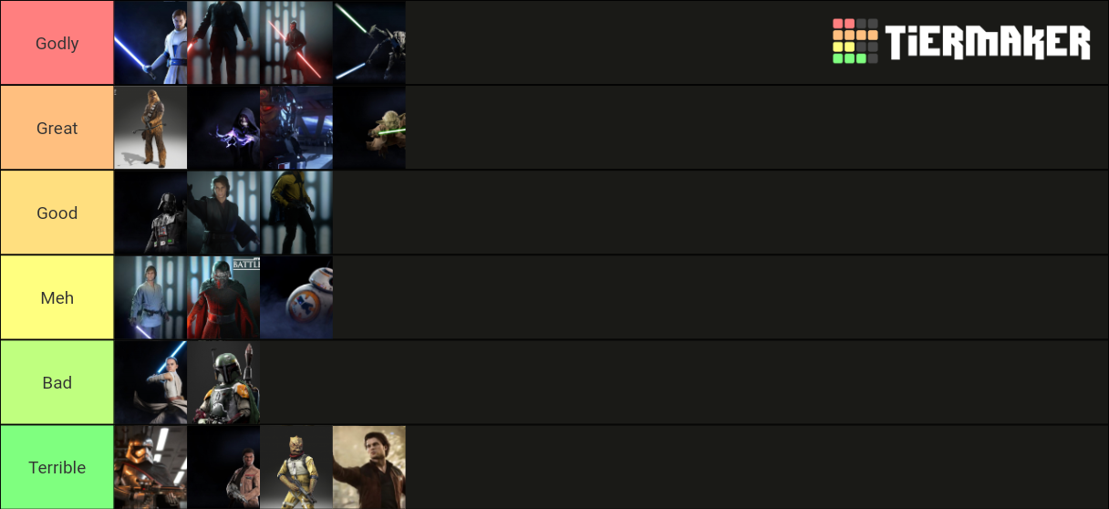 Starwars bf2 heroes Tier List (Community Rankings) - TierMaker