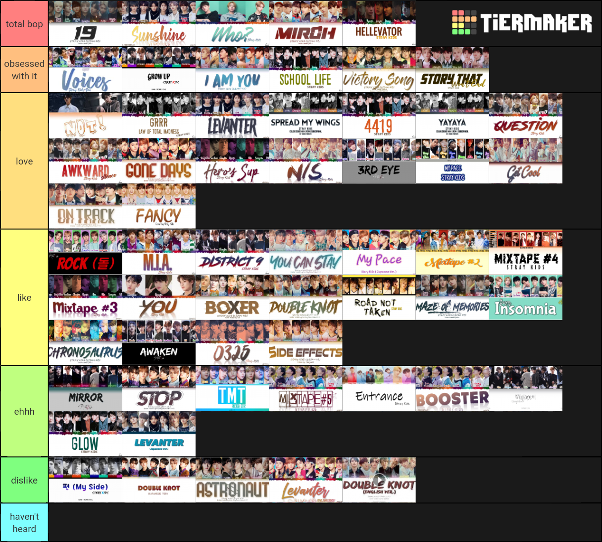 stray kids songs (2020 edition) Tier List (Community Rankings) - TierMaker