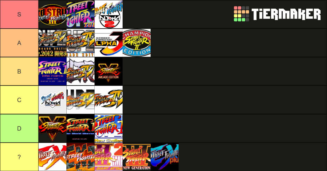 Street Fighter Games Tier List (Community Rankings) - TierMaker