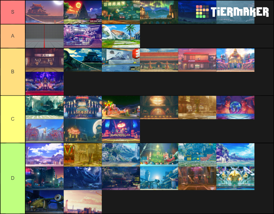 Street Fighter V Stages Tier List (Community Rankings) - TierMaker