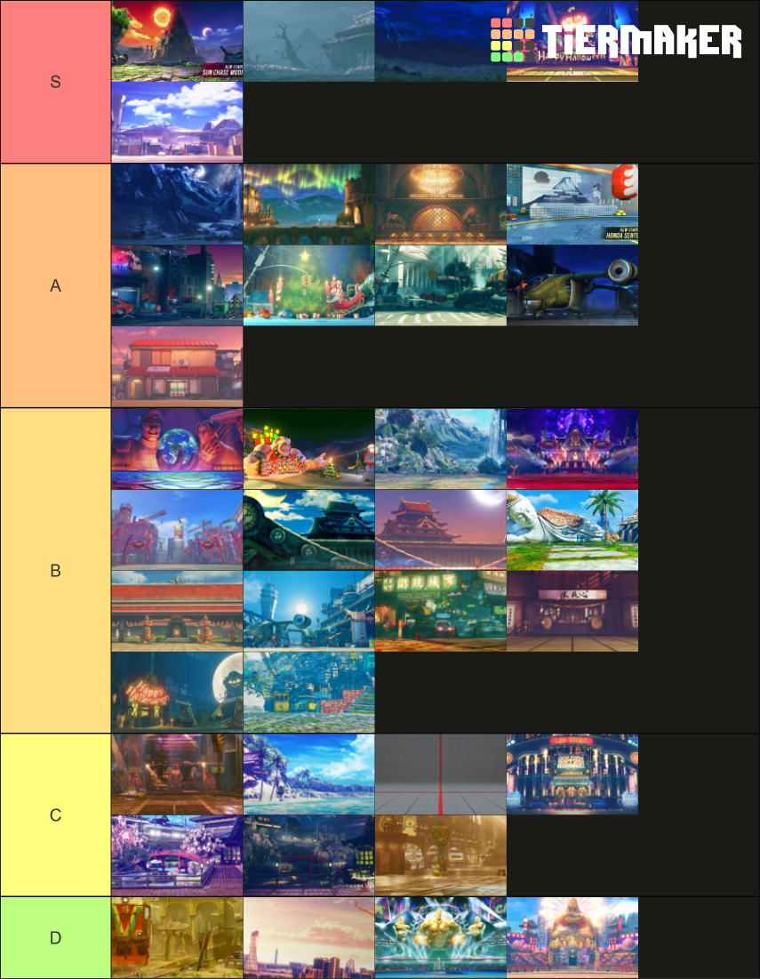 Street Fighter V Stages Tier List (Community Rankings) - TierMaker