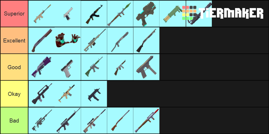 Strucid Weapons Tier List (Community Rankings) - TierMaker