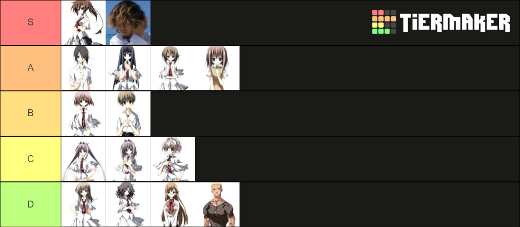 SubaHibi characters Tier List (Community Rankings) - TierMaker
