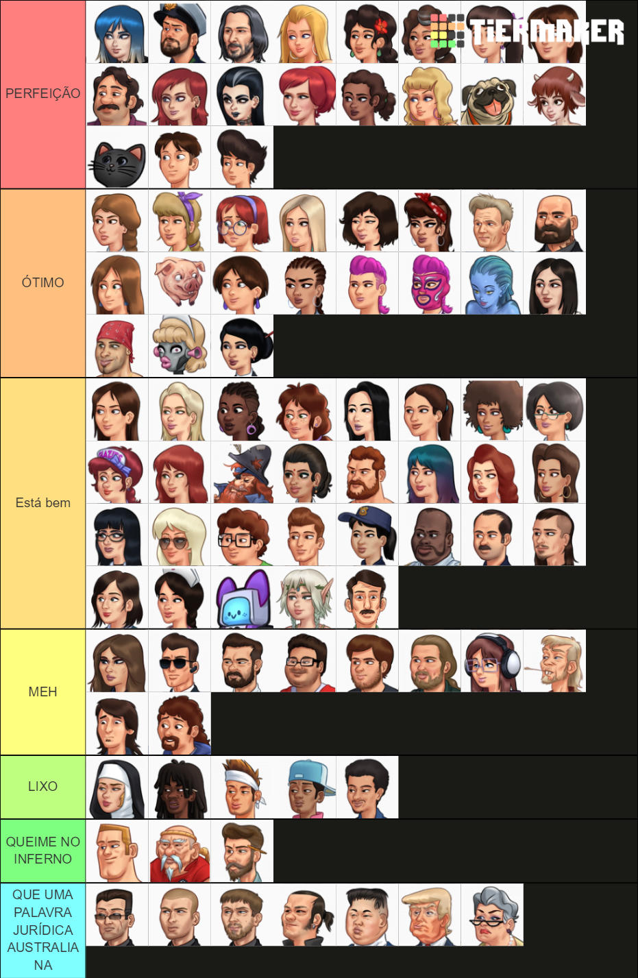Summertime Saga Character Template Tier List (Community Rankings ...