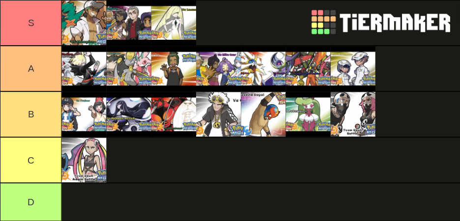 Sun & Moon Battle Music TierList Tier List (Community Rankings) - TierMaker