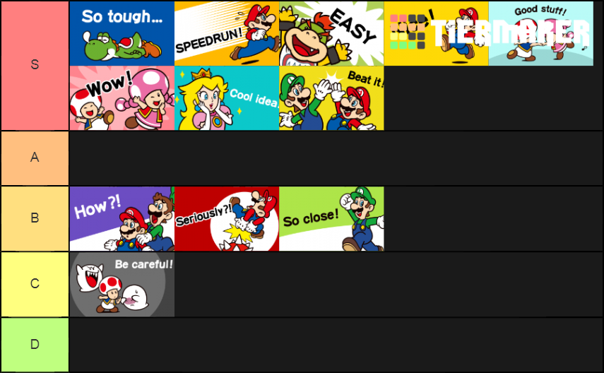 Super Mario Maker 2 Stamp Tier List (Community Rankings) - TierMaker