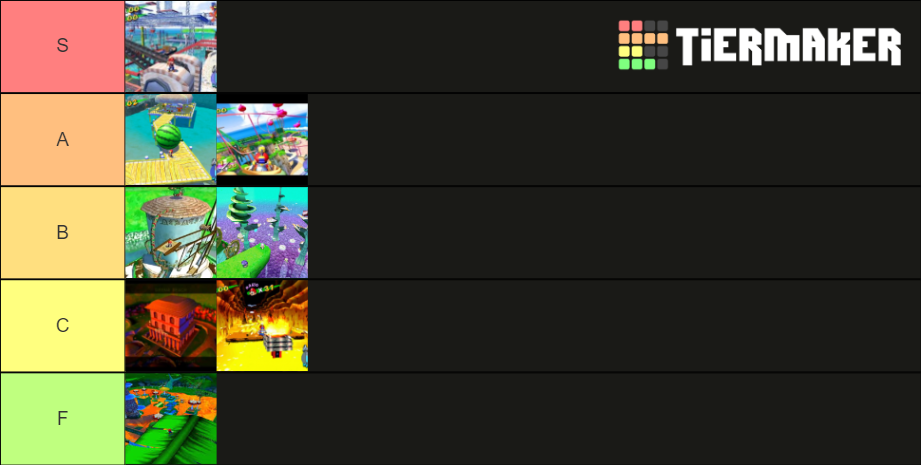 Super Mario Sunshine Level Ranking Tier List (Community Rankings ...
