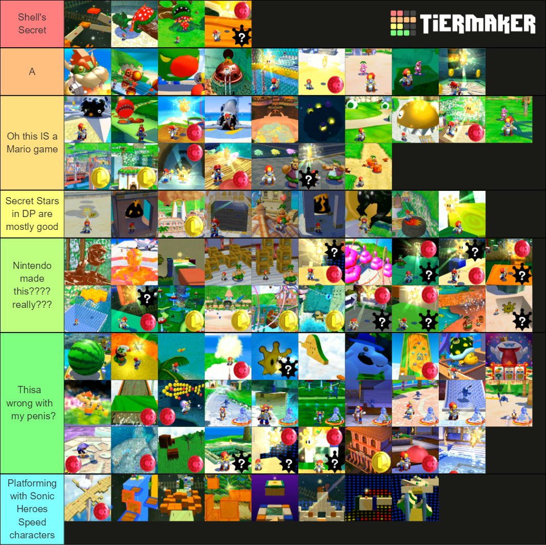 Super Mario Sunshine Shine Sprites Tier List (Community Rankings ...