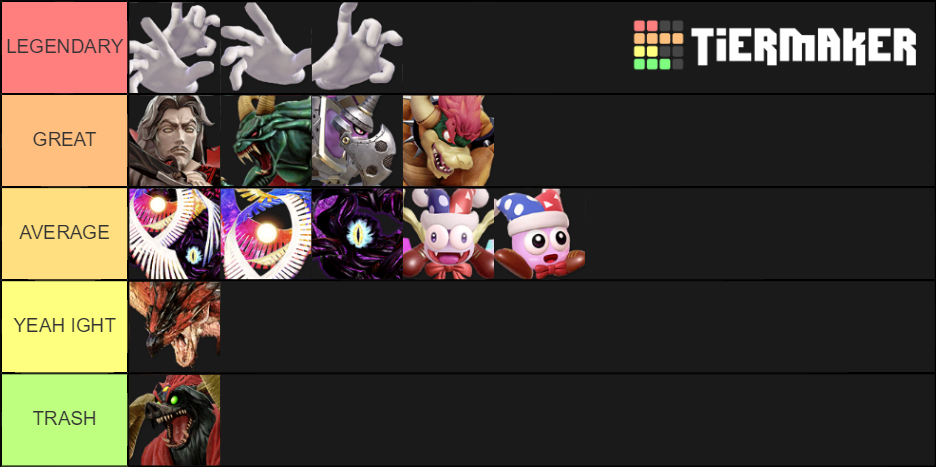 Super Smash Bros Ultimate (Update Add Bosses And Everything Tier List ...