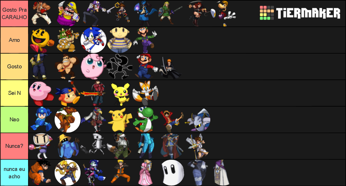 Super Smash Flash 2 Personagens Que Gosto Tier List (Community Rankings ...