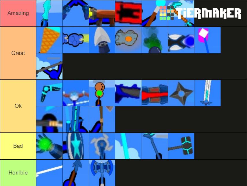 Supreme Duelist Stickman 2.1.3 Weapons Tier List (Community Rankings ...