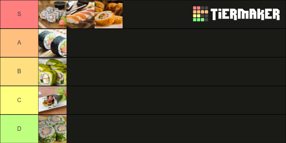 Sushi en Chile Tier List (Community Rankings) - TierMaker