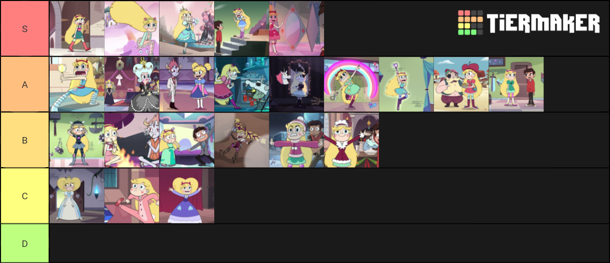 SVTFOE Star Butterfly Outfits Tier List (Community Rankings) - TierMaker