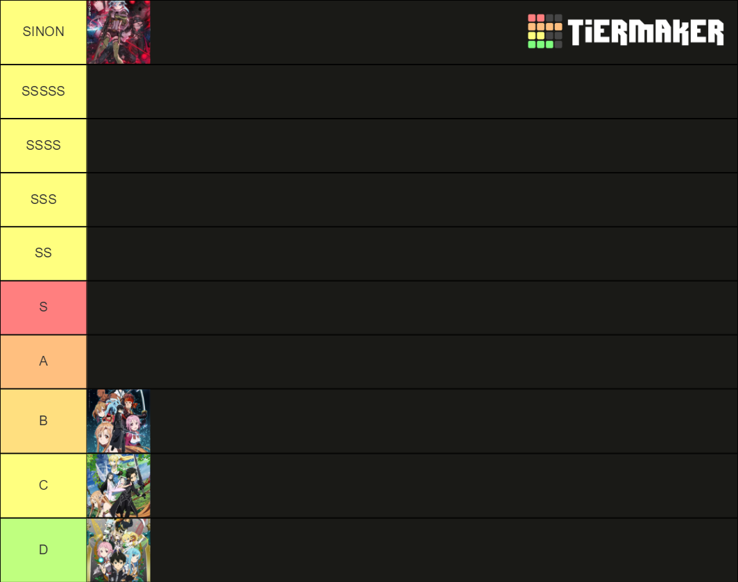 sword art online: arc anime Tier List (Community Rankings) - TierMaker