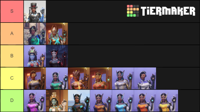 Symmetra skins Tier List (Community Rankings) - TierMaker