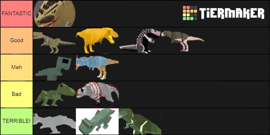 (Uptaded)T-rex Skins: Dinosaur Simulator Tier List (Community Rankings ...