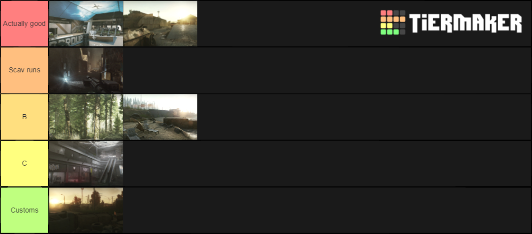 Tarkov maps Tier List (Community Rankings) - TierMaker