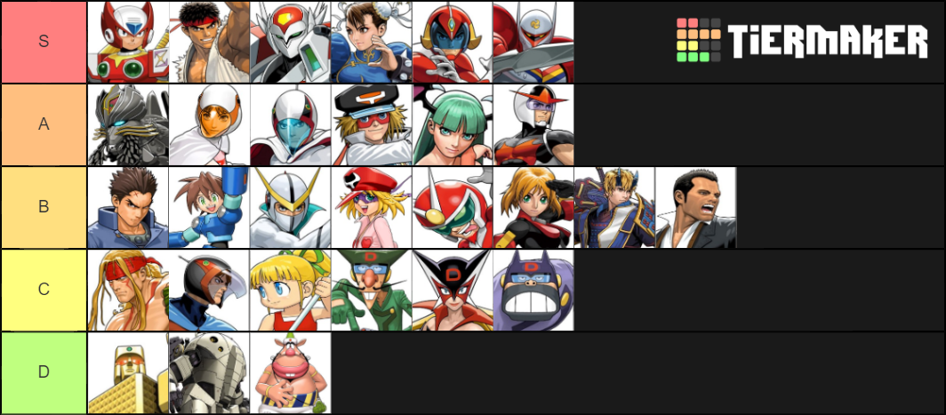 Tatsunoko vs. Capcom: UAS Tier List (Community Rankings) - TierMaker