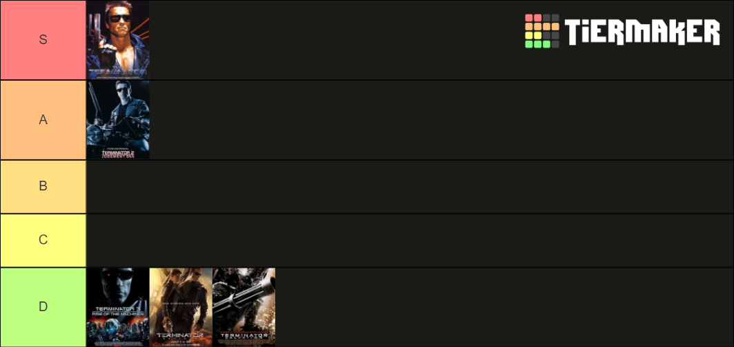 Terminator Movies Tier List (Community Rankings) - TierMaker