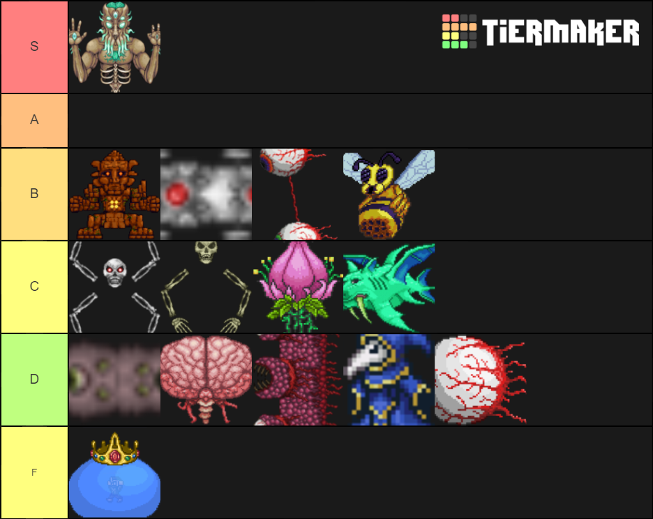 Terraria Boss Tier List (Community Rankings) - TierMaker