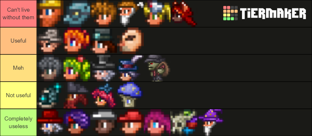 Terraria NPC's Tier List (Community Rankings) - TierMaker