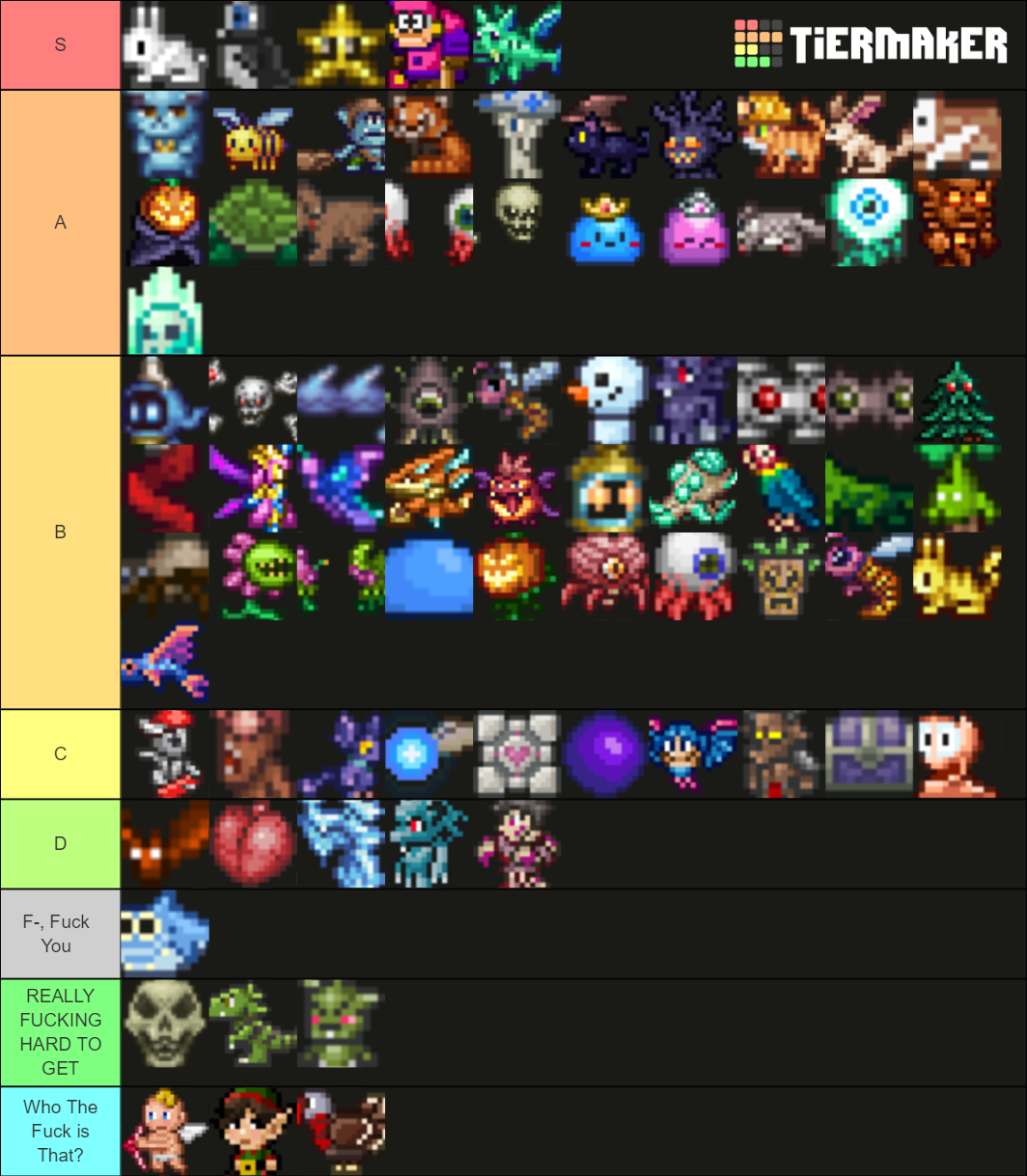 terraria pets Tier List (Community Rankings) - TierMaker