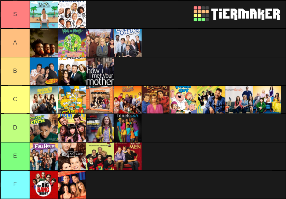 The best Sitcoms Tier List (Community Rankings) - TierMaker