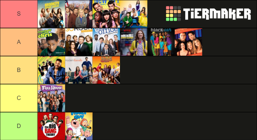 The best Sitcoms Tier List (Community Rankings) - TierMaker