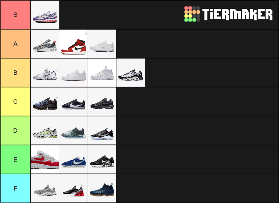 The Definitive Nike Sneaker Tier List (Community Rankings) - TierMaker