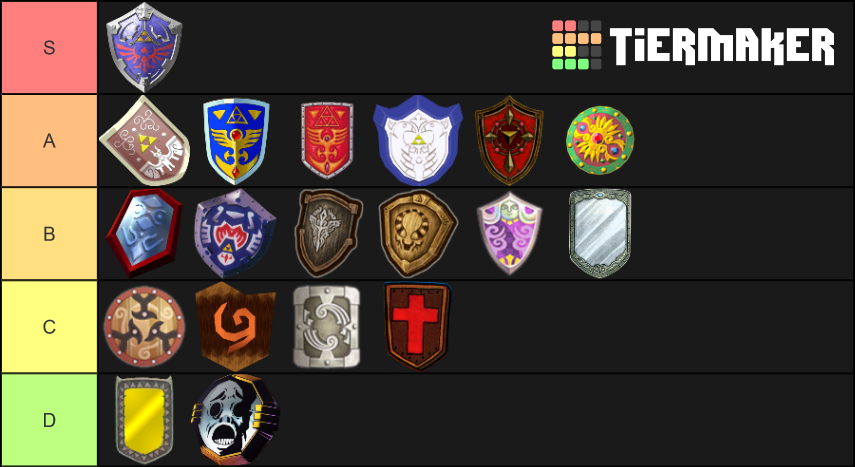 The Legend of Zelda Shield tierlist Tier List (Community Rankings ...