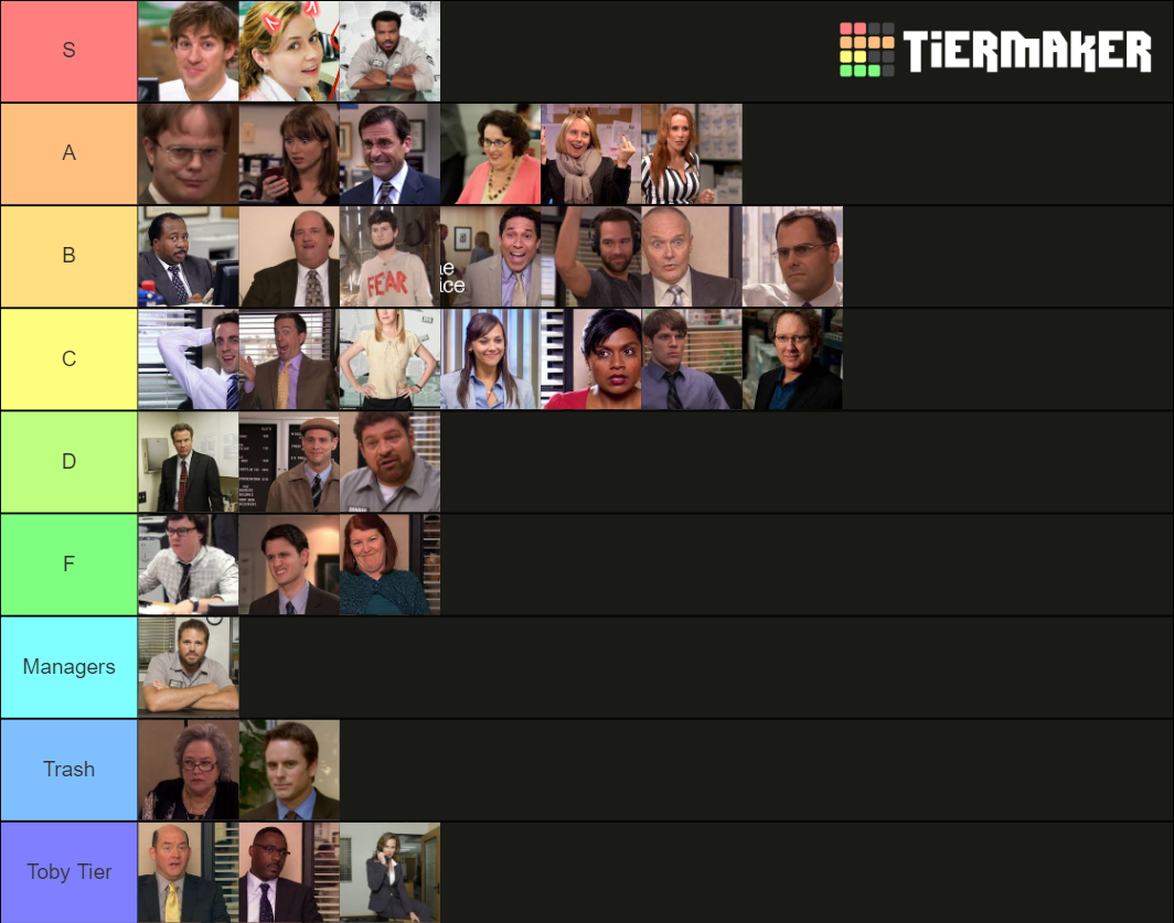 The Office Tier List (Community Rankings) - TierMaker
