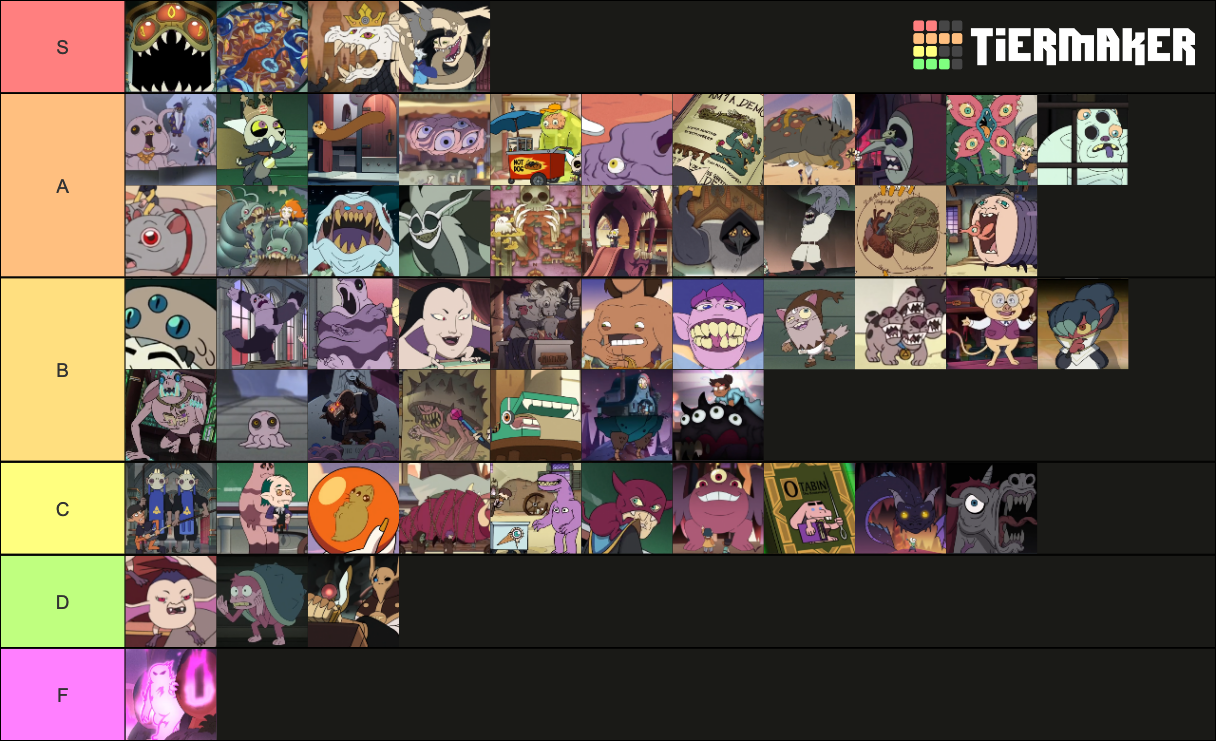 The Owl House Monsters Tier Tier List (Community Rankings) - TierMaker