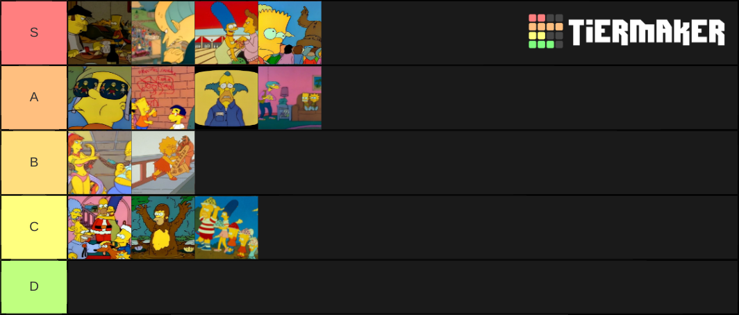 The Simpsons Season 1 Episodes Tier List (Community Rankings) - TierMaker