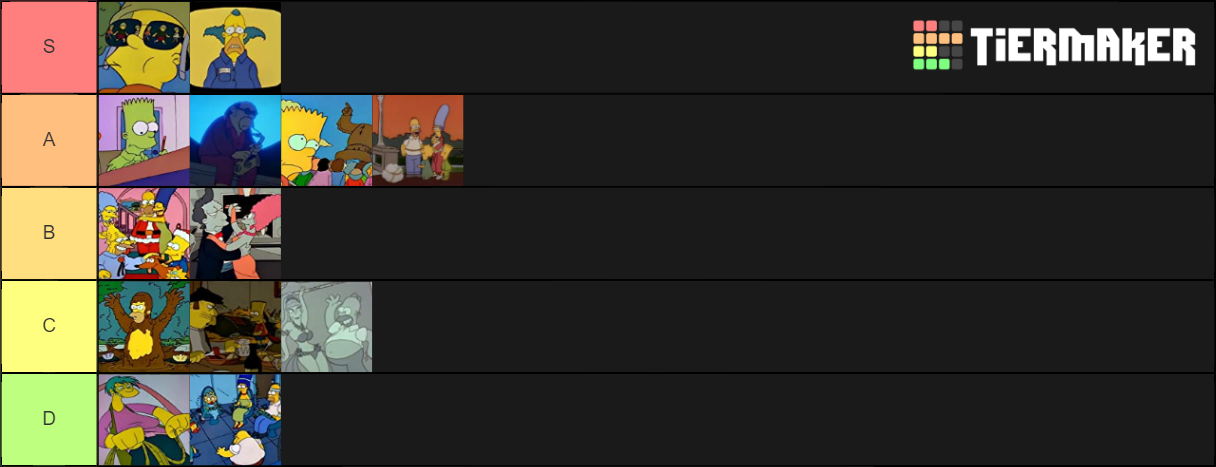 The Simpsons Season 1 Episodes Tier List (Community Rankings) - TierMaker