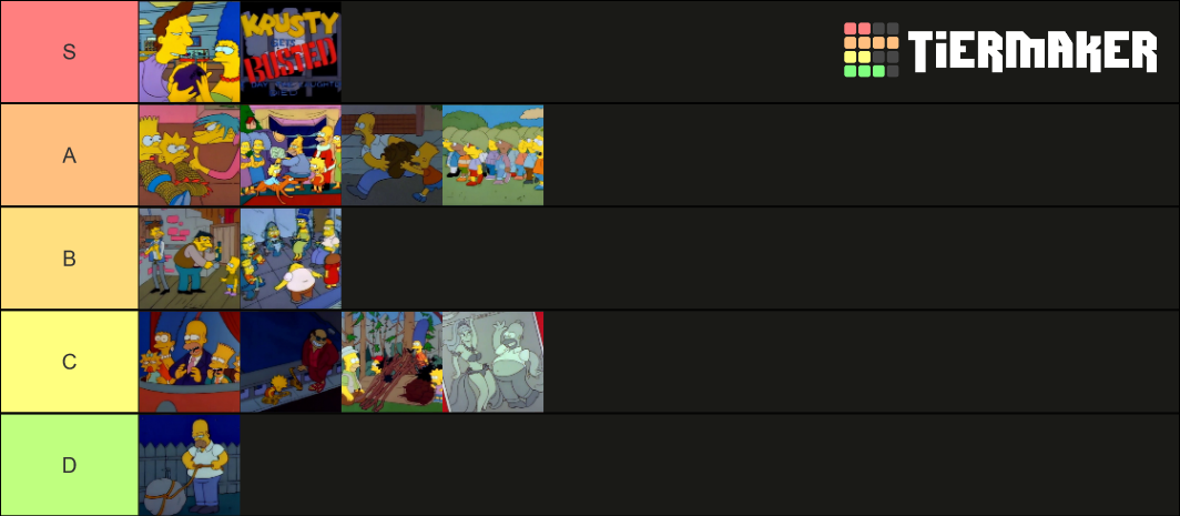 The Simpsons: Season One Episodes Tier List (Community Rankings ...