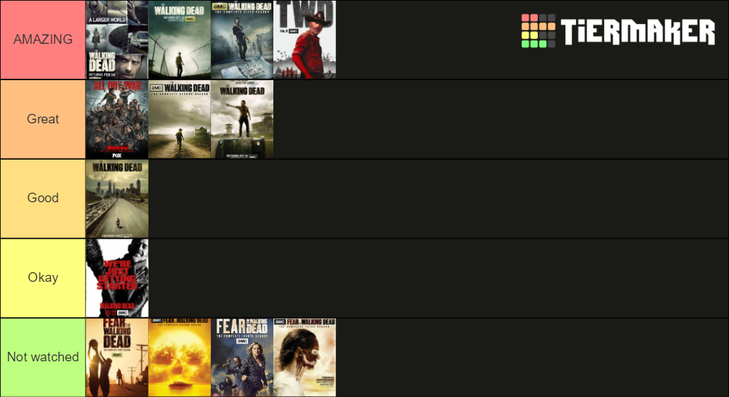 The Walking Dead Seasons RANKED (Fear TWD Included) Tier List ...