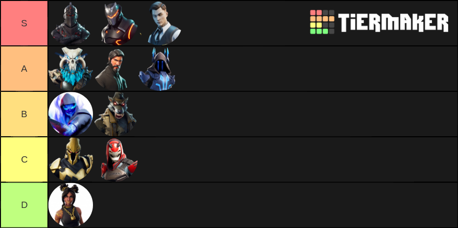 Tier 100 skins Tier List (Community Rankings) - TierMaker