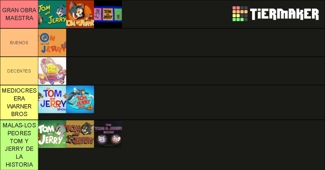 Tom and Jerry versions ranked Tier List (Community Rankings) - TierMaker