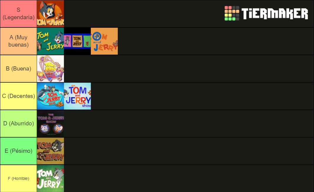 Tom and Jerry versions ranked Tier List (Community Rankings) - TierMaker