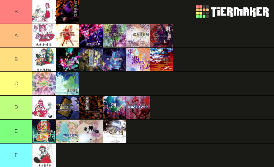 Touhou Games Tier List (Community Rankings) - TierMaker