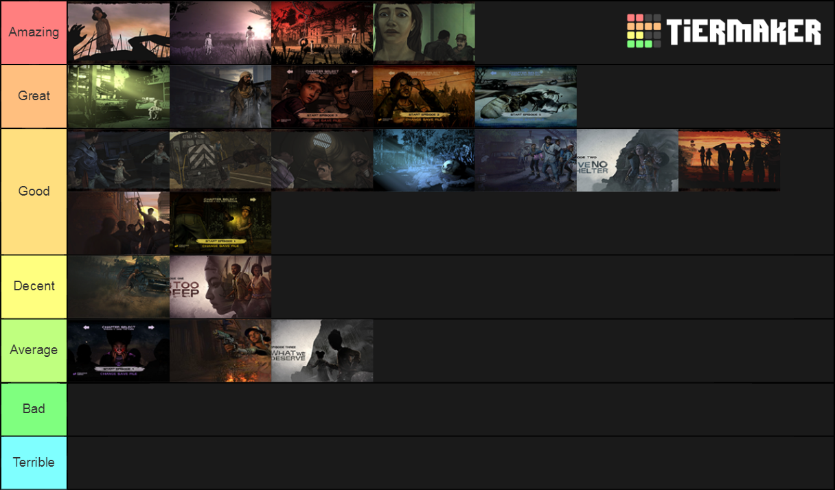 TWDG Episode Tier List (Community Rankings) - TierMaker