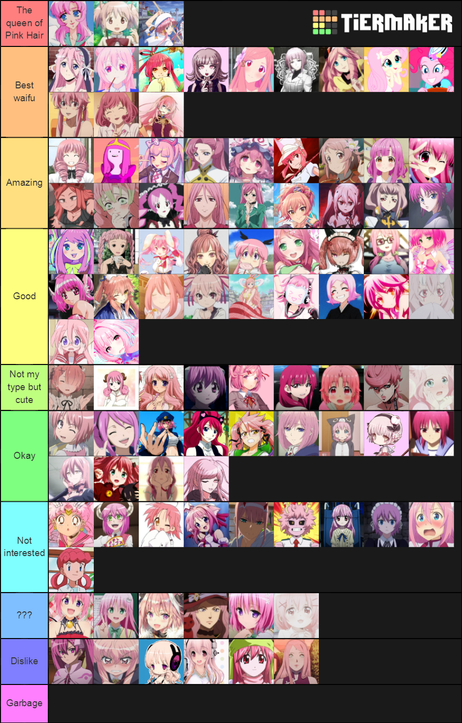 Ultimate Pink Hair Waifus Tier List (Community Rankings) - TierMaker
