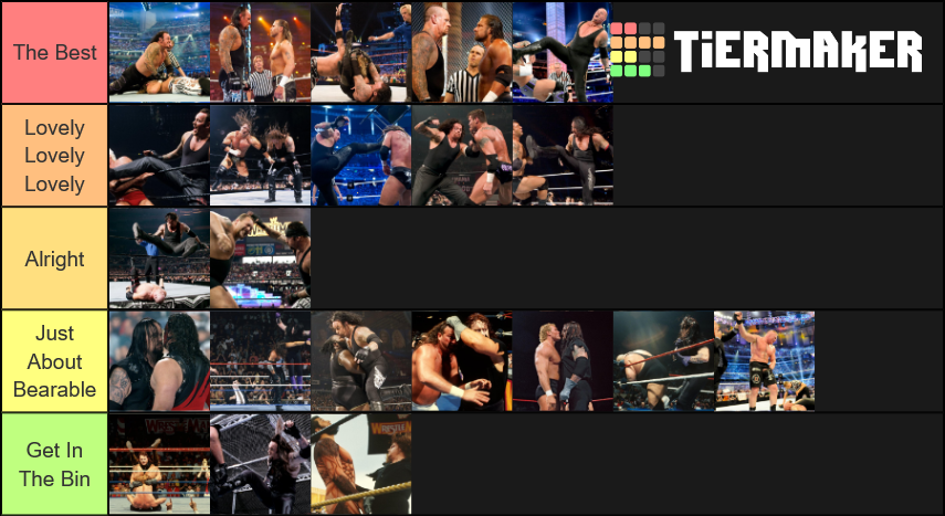Undertaker's WrestleMania Streak Tier List (Community Rankings) - TierMaker