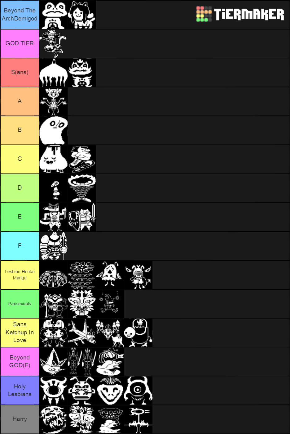 Undertale Enemies!! (Regular/Mini-Boss) Tier List (Community Rankings ...