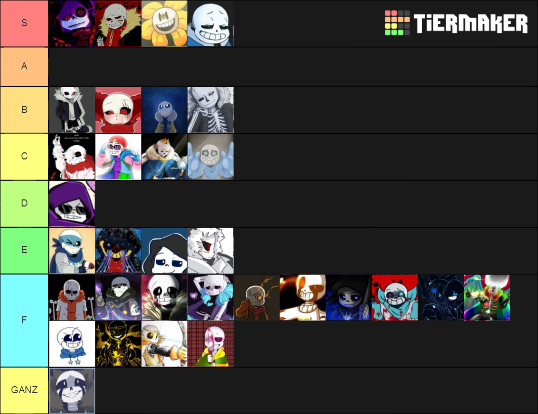 Undertale Tier List (Community Rankings) - TierMaker